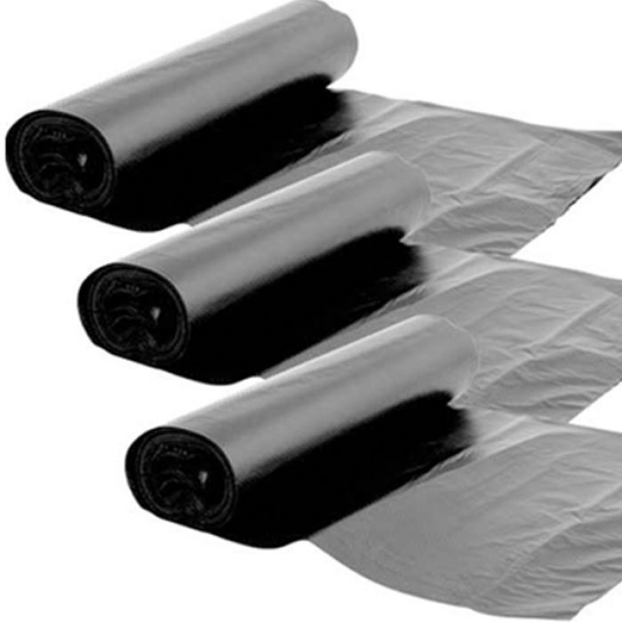 Refuse Sack - Medium Duty - 10kg - Box of 200/90L - Black - AUK Hygiene