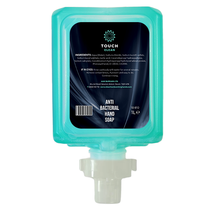 Hand Soap - Touch Clean - Antibacterial - Blue - 1L - AUK Hygiene