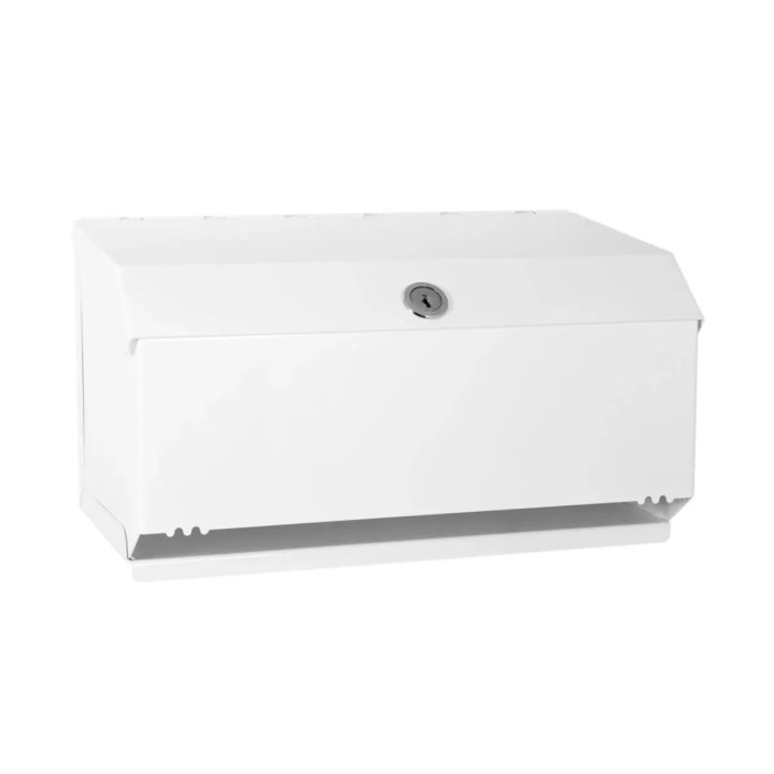 Couch Roll Dispenser - 10" - White Metal - AUK Hygiene